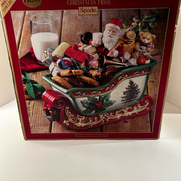 Spode | Holiday | Vintage Spode Santa In Sleigh Cookie Jar | Poshmark